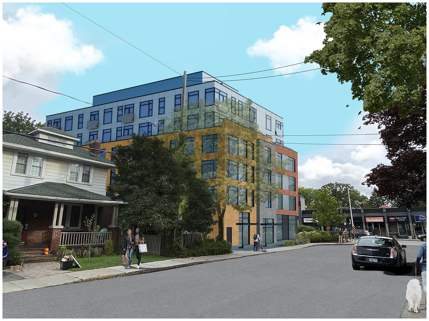 1116 Bank street: Infill mixed use - Old Ottawa South • Architects DCA Inc.